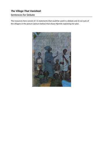 The Village That Vanished: Debate | Teaching Resources