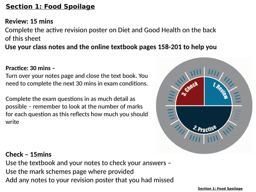GCSE Food Revision Food Spoilage | Teaching Resources
