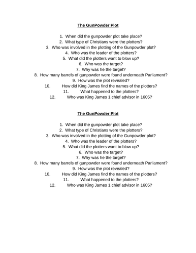 Ideas and activities for Guy Fawkes/Gunpowder Plot/Bonfire Night ...