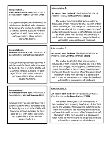 Lesson 5 of 5 - Why did people stop believing in witches? | Teaching ...