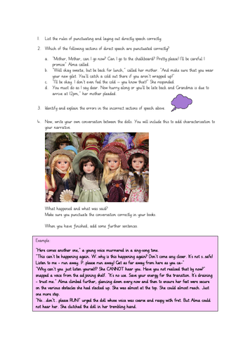 Alma writing pack - ready made worksheets & modelled text aimed at Year ...