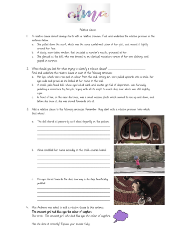 Alma writing pack - ready made worksheets & modelled text aimed at Year ...