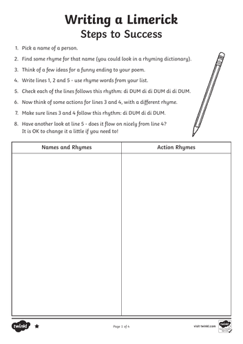 Poetry free verse and limericks whole unit of work New York theme ...