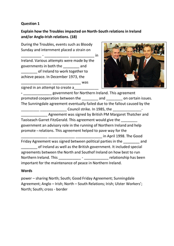 Junior Cycle History: The Troubles complete resource pack | Teaching ...