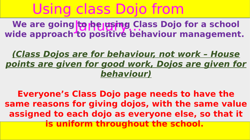 Positive behaviour reward system class dojo points. | Teaching Resources
