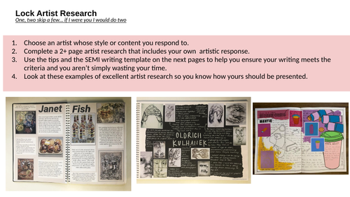 Lock Exam Edexcel GCSE 2023 Art Fine Art Design Artist Research ...