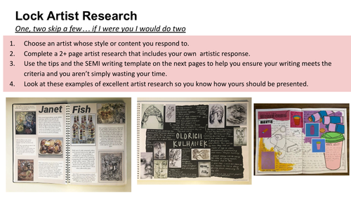 Lock Exam Edexcel GCSE 2023 Art Fine Art Design Artist Research ...