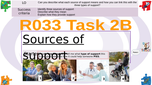 R033 Task 2B Sources of support | Teaching Resources