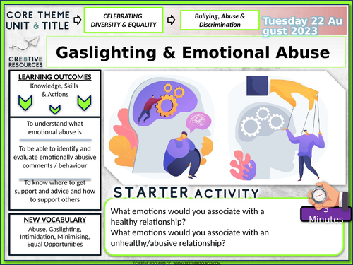 Gaslighting + Emotional Abuse | Teaching Resources