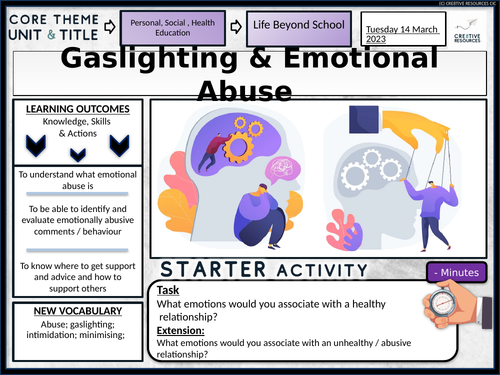 Gaslighting + Emotional Abuse | Teaching Resources