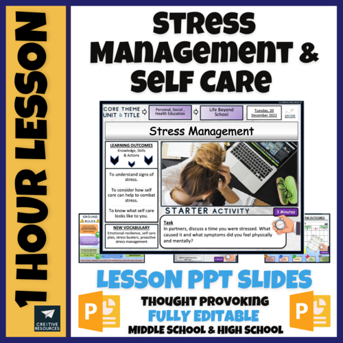 Stress Management + Self Care PSHE | Teaching Resources
