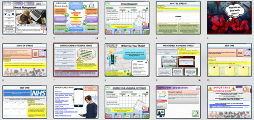Stress Management + Self Care PSHE | Teaching Resources