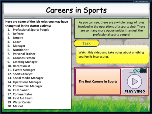 Women in Sport - Careers PE | Teaching Resources