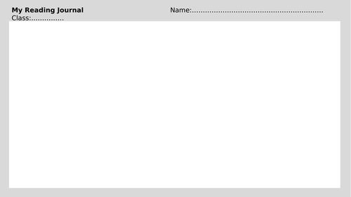 Reading Record -Printable Template | Teaching Resources