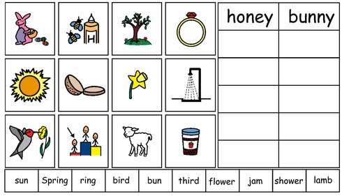 Spring + Easter Rhyming Words + Symbols | Teaching Resources