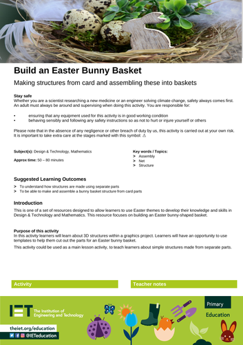 Build an Easter bunny basket | Teaching Resources