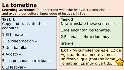 La tomatina lesson | Teaching Resources