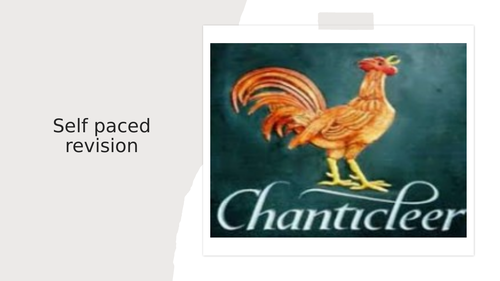 Chaucer The Nun's Priest's Tale self paced revision | Teaching Resources