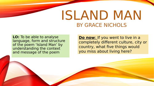 Island Man by Grace Nichols | Teaching Resources