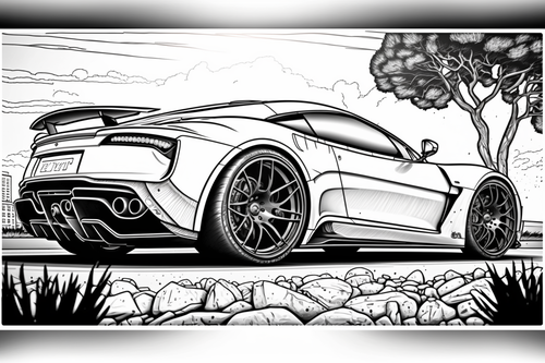 15 A4 Sports Cars Colouring / Coloring Sheets / Pages / Mindfulness ...