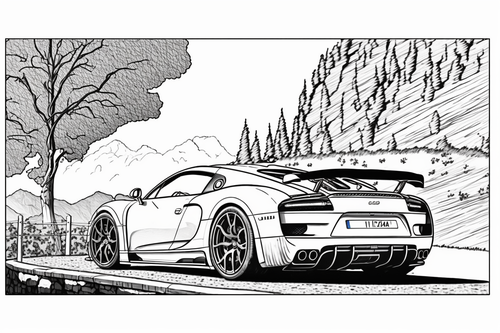 15 A4 Sports Cars Colouring / Coloring Sheets / Pages / Mindfulness ...