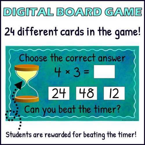 Multiplication Facts Fluency Game - 4 Times Table Review - Printable ...