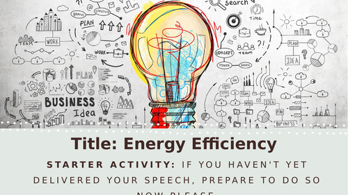 KS3 Physics - Energy Efficiency | Teaching Resources