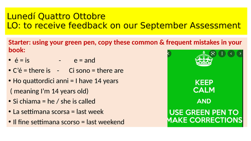 Italian Assessment Pack end of yr9 - Writing exam school, sports, free ...