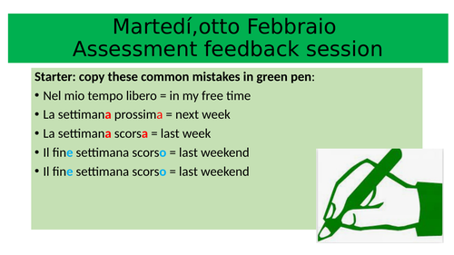 Italian Assessment Pack - Listening, Reading and Writing on Free time ...