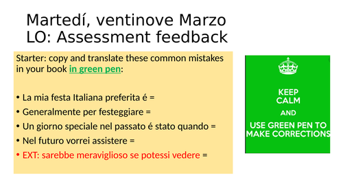 Italian Assessment Pack GCSE - Feste - Festivals and Traditions ...