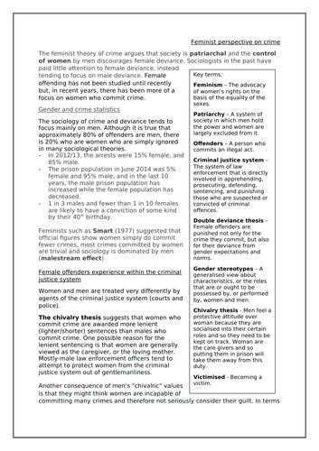 GCSE Sociology AQA Crime and Deviance unit | Teaching Resources