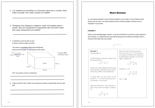 Functional Skills Maths-Number Revision workbook | Teaching Resources