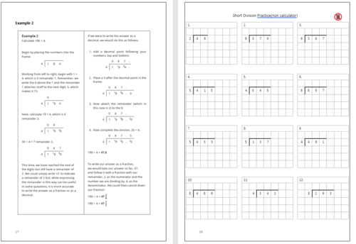 Functional Skills Maths-Number Revision workbook | Teaching Resources