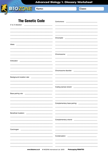 DNA , Genetic control and Cell division | Teaching Resources