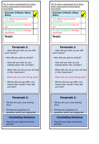 Wonder Diary Entry Planning and Resources - Halloween Scene (Auggie's ...