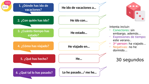 Vacaciones (Pretérito perfecto) | Teaching Resources