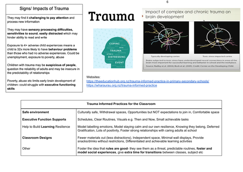 Trauma Info Poster | Teaching Resources