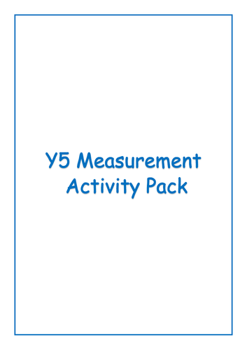 Y5 Measurement Activity Pack | Teaching Resources