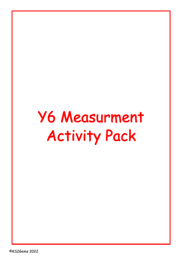 Y6 Measurement Activity Pack | Teaching Resources