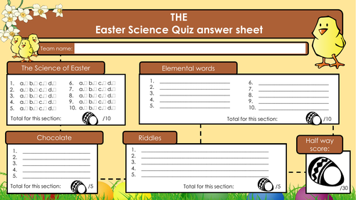 THE Ultimate Science of Easter Quiz | Teaching Resources