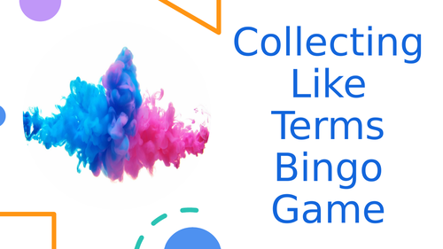 Collecting Like Terms Bingo Game Activity | Teaching Resources