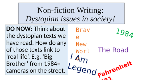 Dystopian Writing | Teaching Resources