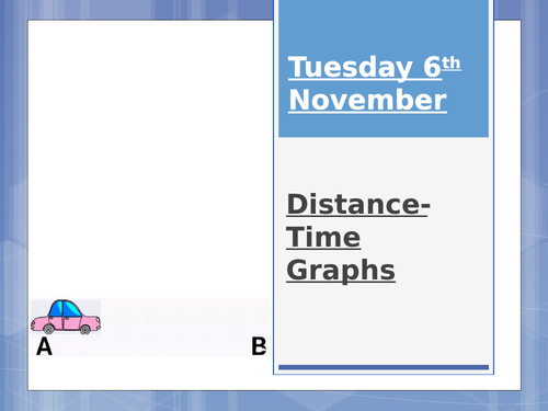 Distance-Time graphs GCSE Maths | Teaching Resources