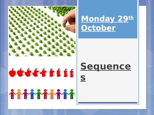 Introduction to sequences - KS3 Maths/ GCSE | Teaching Resources
