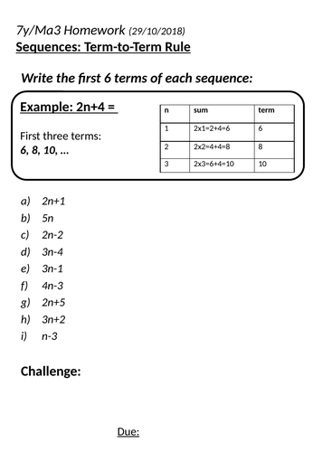 Introduction to sequences - KS3 Maths/ GCSE | Teaching Resources