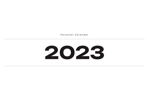 2023 - Minimalist - Printable Monthly Calendar - Landscape (A4/ A3 ...