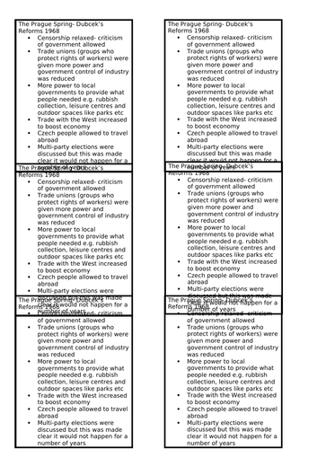 Lesson 5 and 6 The Prague Spring 1968 | Teaching Resources