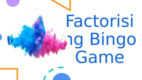 Factorising Single Brackets Maths Bingo Game Activity | Teaching Resources
