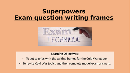 Edexcel GCSE paper 2 Superpowers revision lesson | Teaching Resources