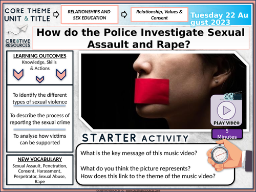 Police investigating + Reporting Sexual Assaults | Teaching Resources